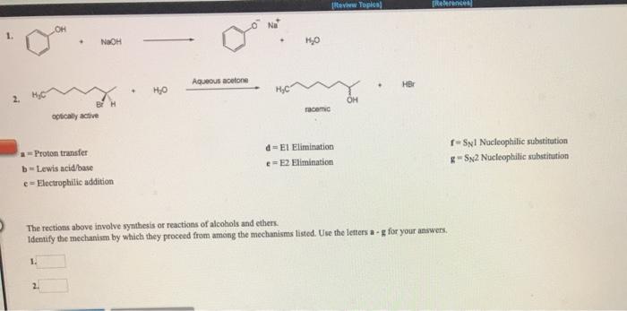 Solved Review Toples! Reference NaOH HO Aqueous acetone HBO | Chegg.com