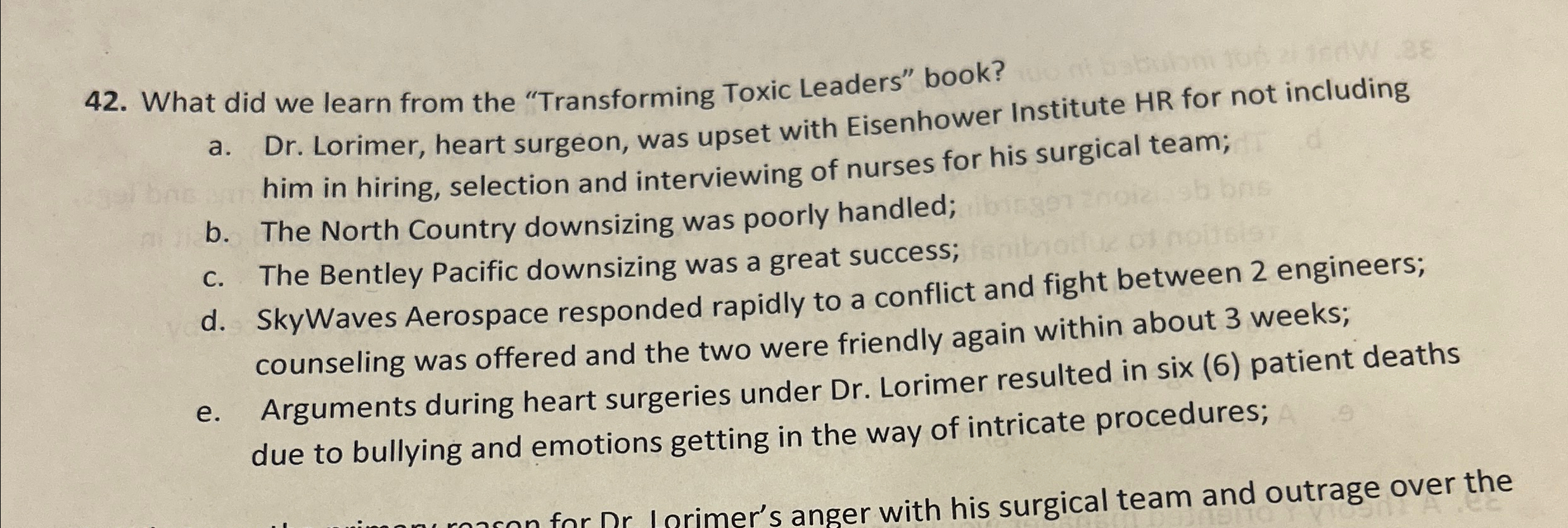 Solved What did we learn from the "Transforming Toxic | Chegg.com
