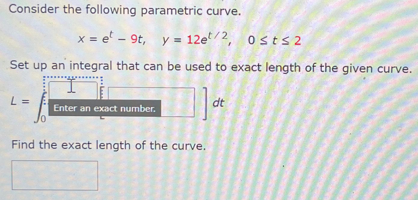 Solved Consider the following parametric | Chegg.com