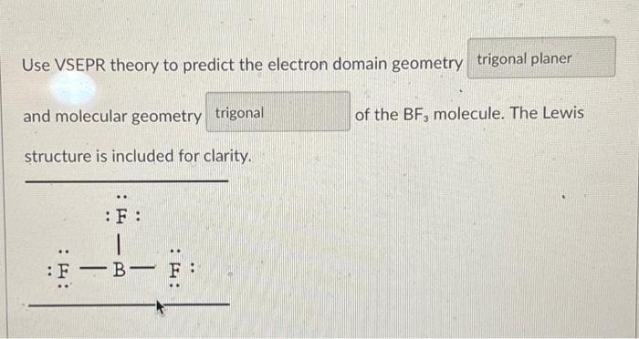 Solved Use VSEPR theory to predict the electron domain | Chegg.com