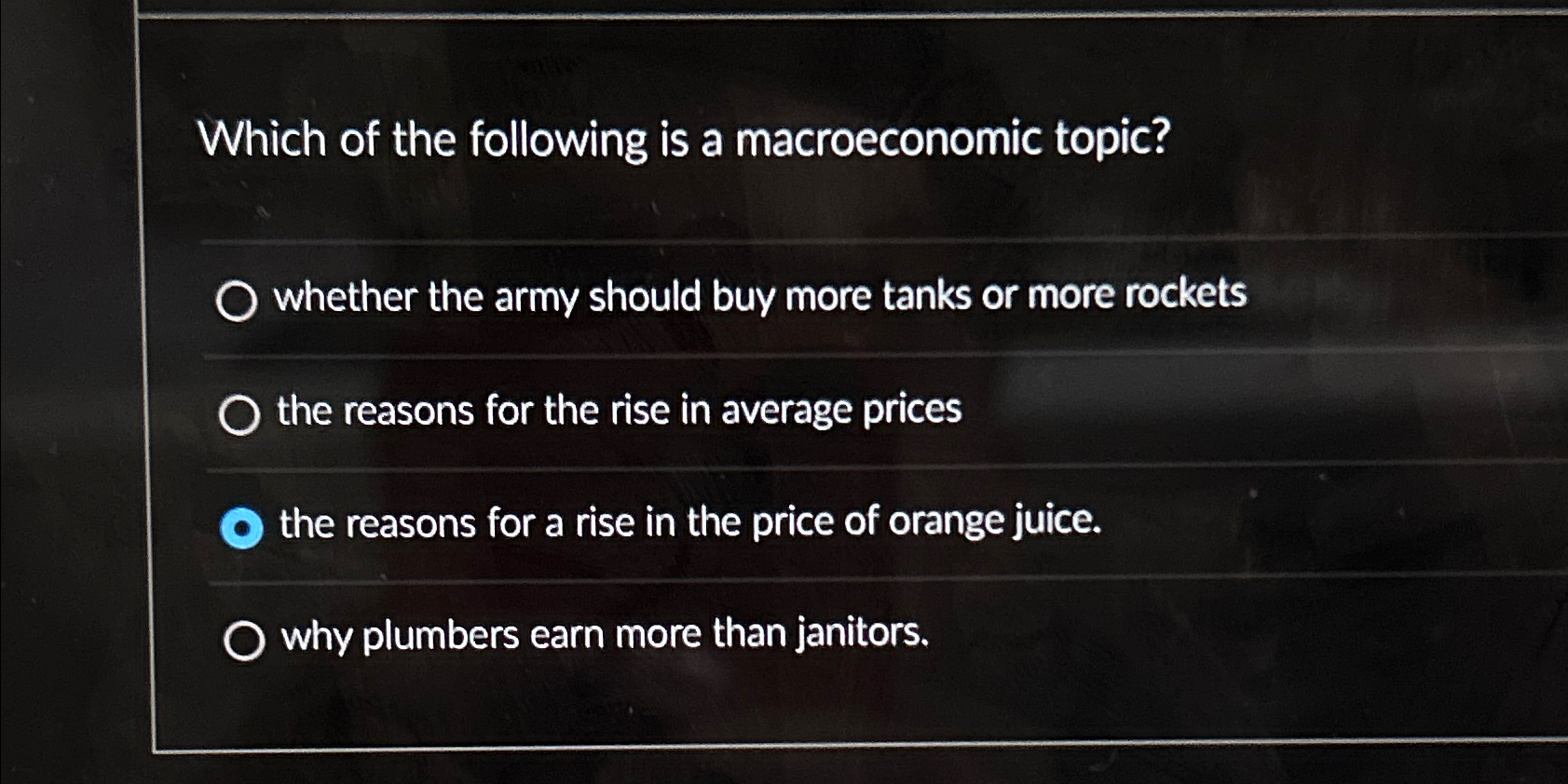 Solved Which of the following is a macroeconomic | Chegg.com