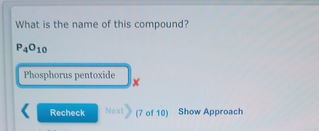 Solved What is the name of this compound? P4O10 | Chegg.com