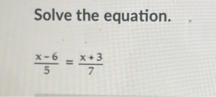 Solved Solve the equation.