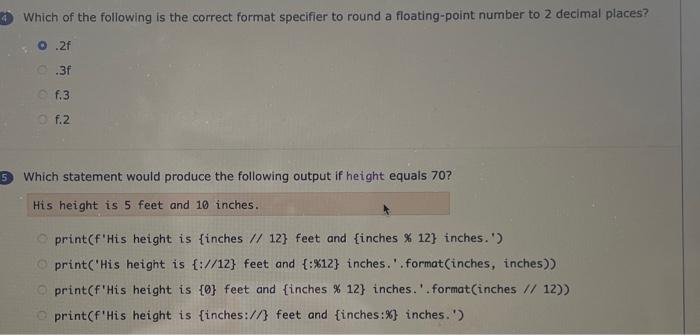 Solved The string forntat method and f-strings are two ways | Chegg.com