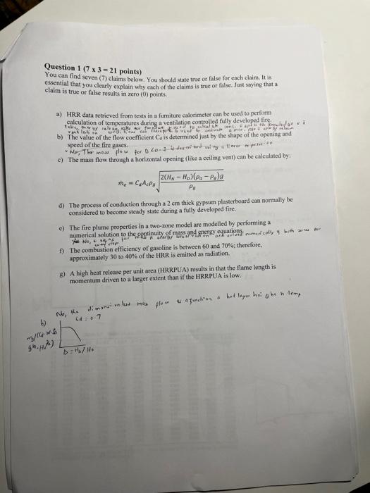 Solved Question 1 ( 7×3=21 points) You can find seven (7) | Chegg.com