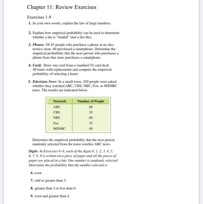Solved Exercises 1-9 1. In your own words, explain the law | Chegg.com