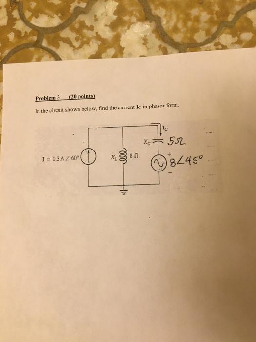 Solved Problem 3 (20 points) In the circuit shown below, | Chegg.com