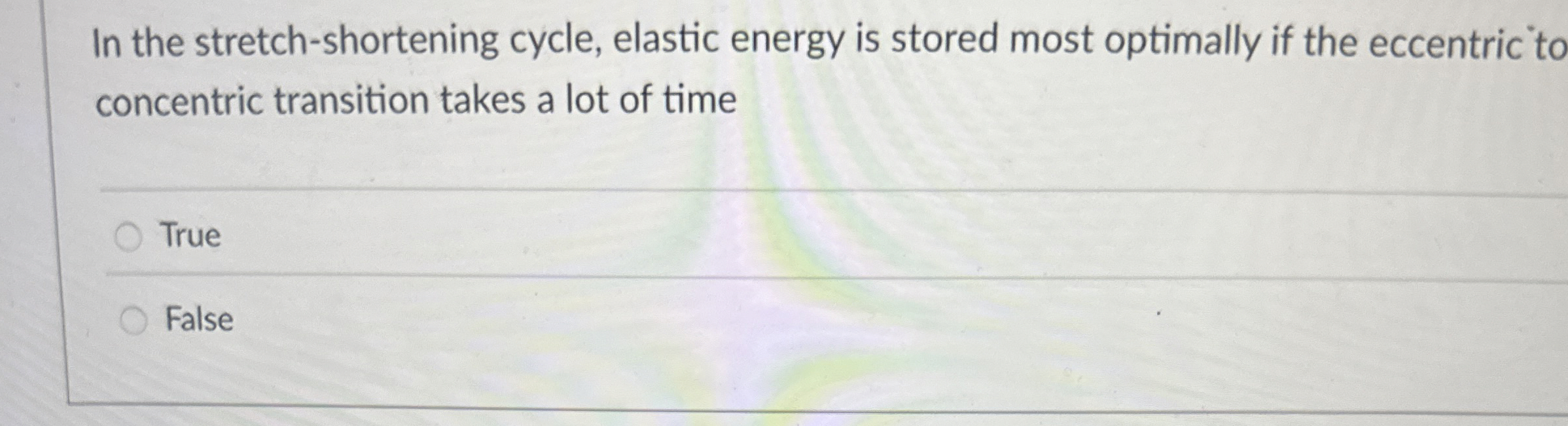 Solved In the stretch-shortening cycle, elastic energy is | Chegg.com