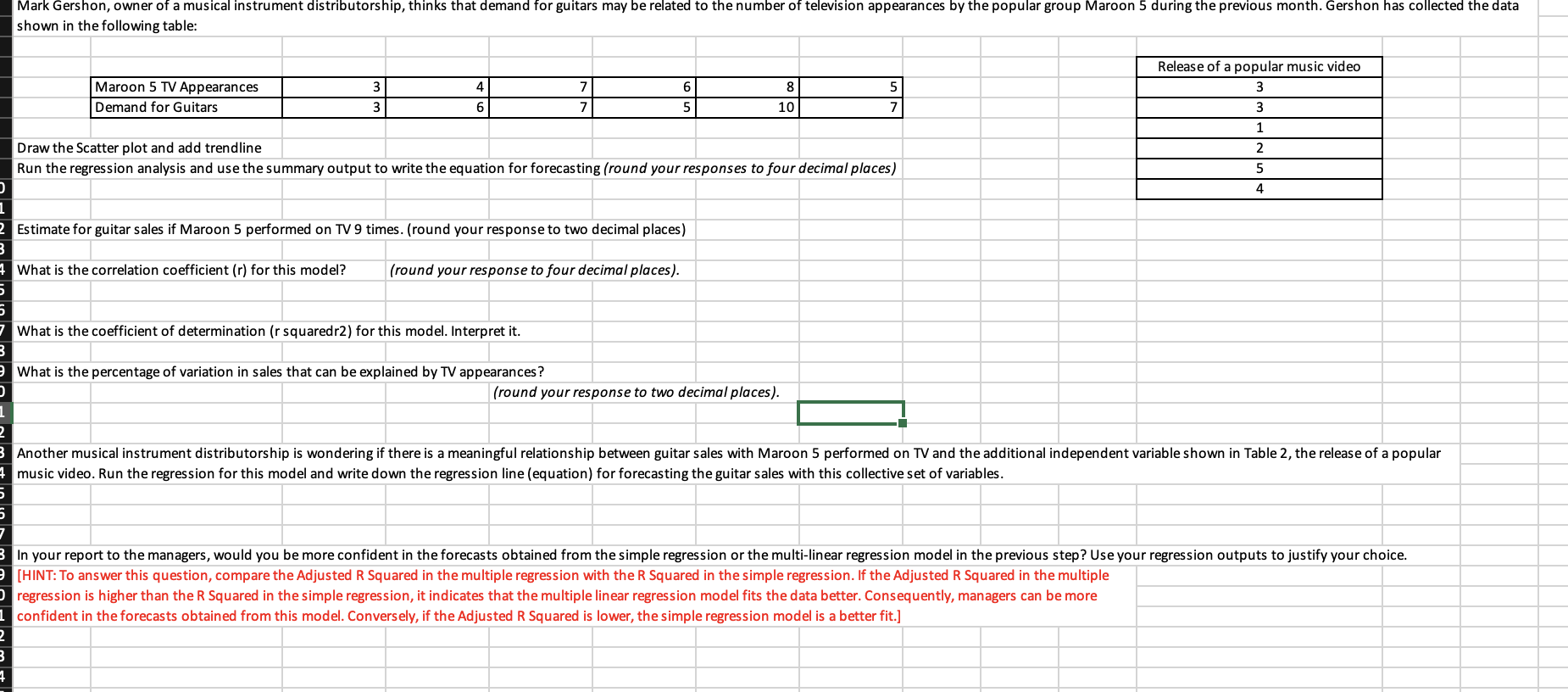 shown in the following table:Draw the Scatter plot | Chegg.com