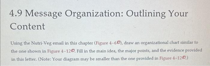 4.9 Message Organization: Outlining Your Content | Chegg.com