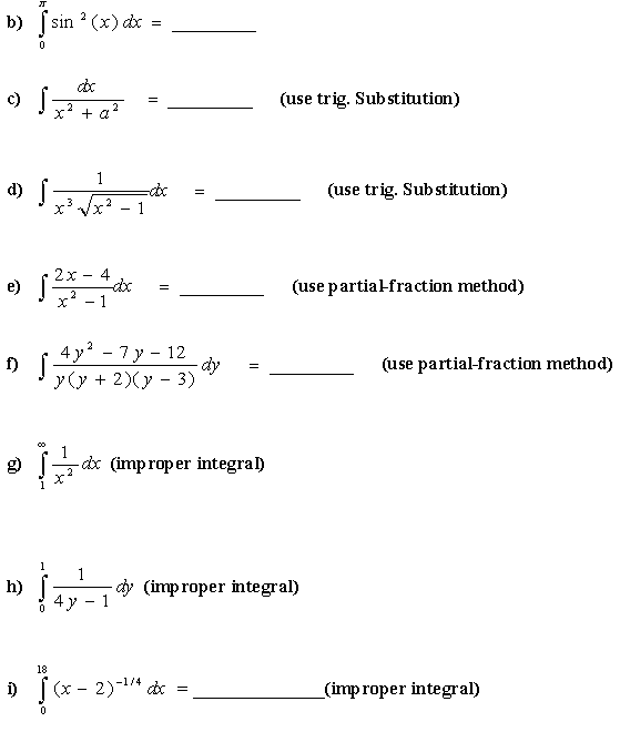 Solved sin2(x) dx=___ dx/x2+a2 = ____ (use trig. | Chegg.com