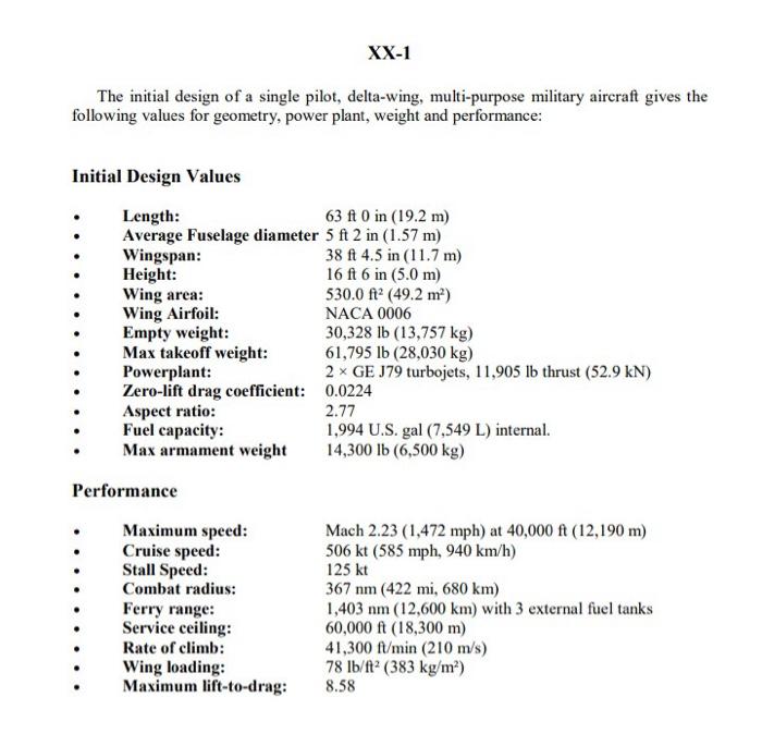 Solved XX-1 The initial design of a single pilot, | Chegg.com