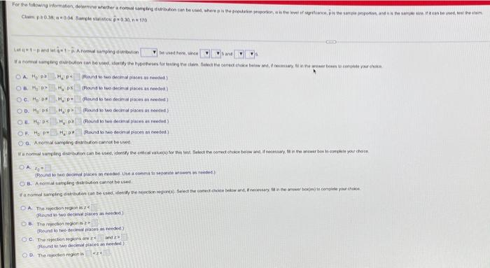Solved For the following information, determine whether a | Chegg.com