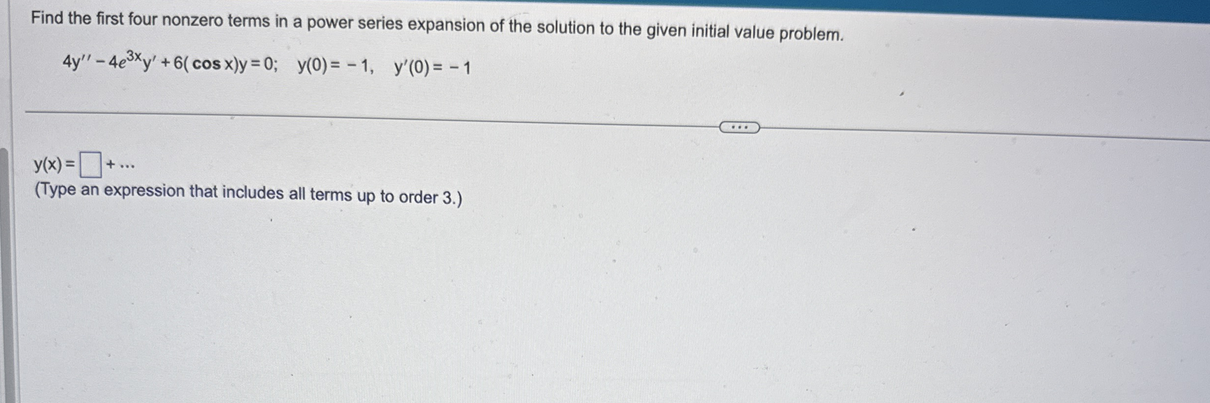 Solved by an EXPERT Find the first four nonzero terms in a power series | Chegg.com