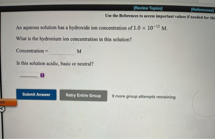 Solved [Review Toples) [References) Use the References to | Chegg.com