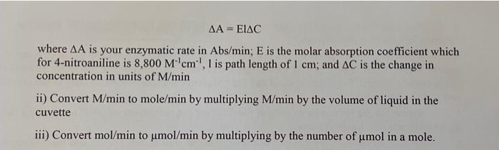 Solved Calculate the enzyme activity for each assay in Part | Chegg.com