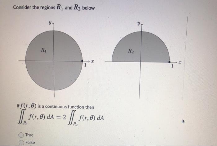 Solved Consider the regions R1 and R2 below Y, y R1 R2 2 1 | Chegg.com