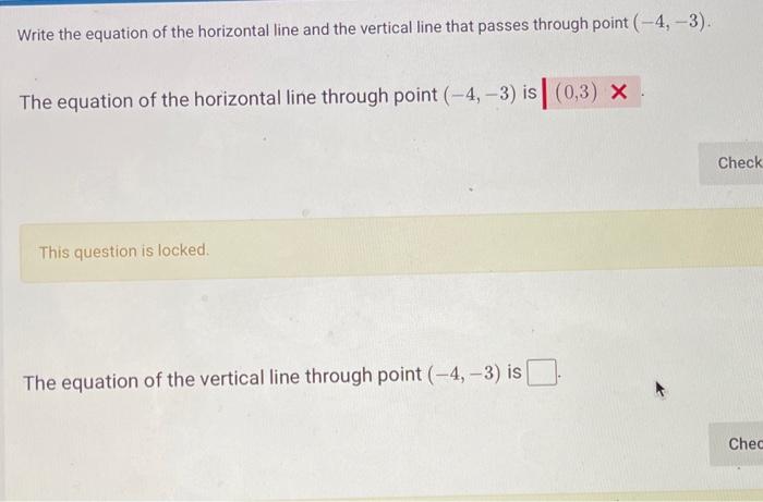 Solved Write the equation of the horizontal line and the | Chegg.com