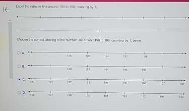 Solved Label the number Iine around 190 ﻿to 198, ﻿counting | Chegg.com