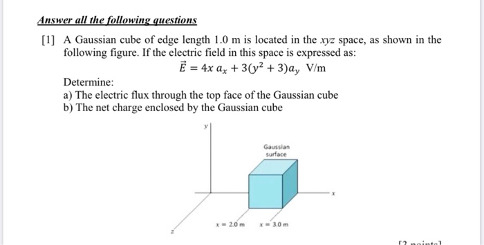 Solved Answer all the following questions [1] A Gaussian | Chegg.com