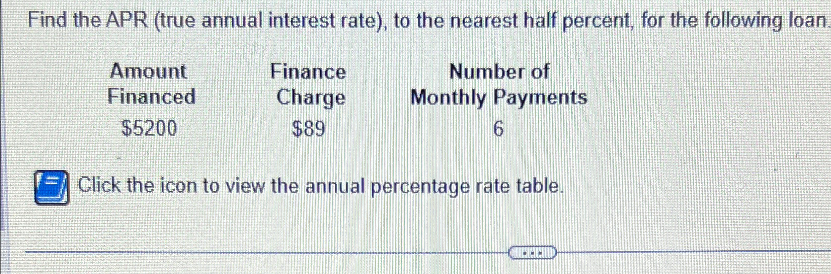 Solved Find the APR (true annual interest rate), ﻿to the | Chegg.com