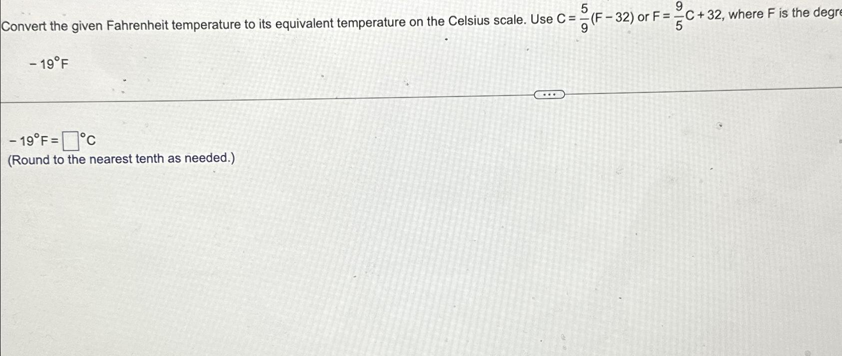 Solved Convert the given Fahrenheit temperature to its | Chegg.com