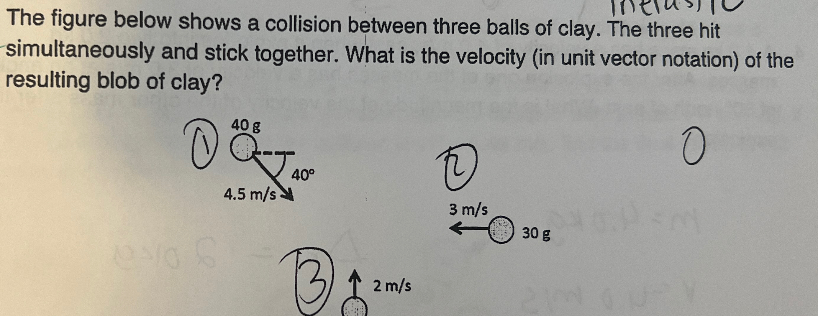 Solved The figure below shows a collision between three | Chegg.com