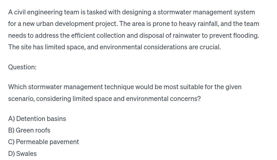 Solved A civil engineering team is tasked with designing a | Chegg.com