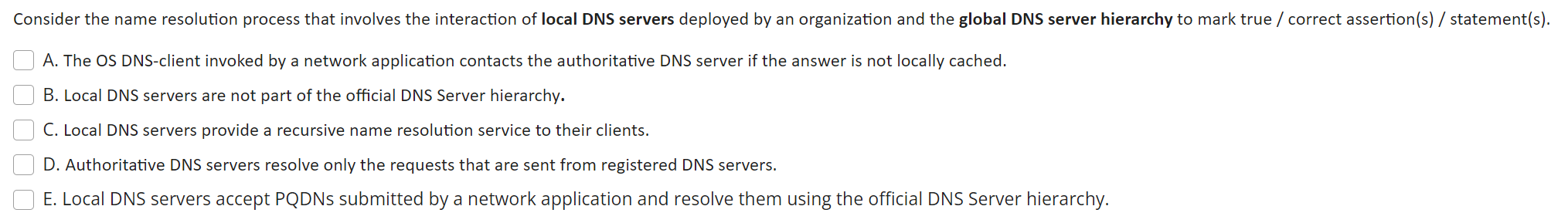 Solved A. ﻿The OS DNS-client invoked by a network | Chegg.com