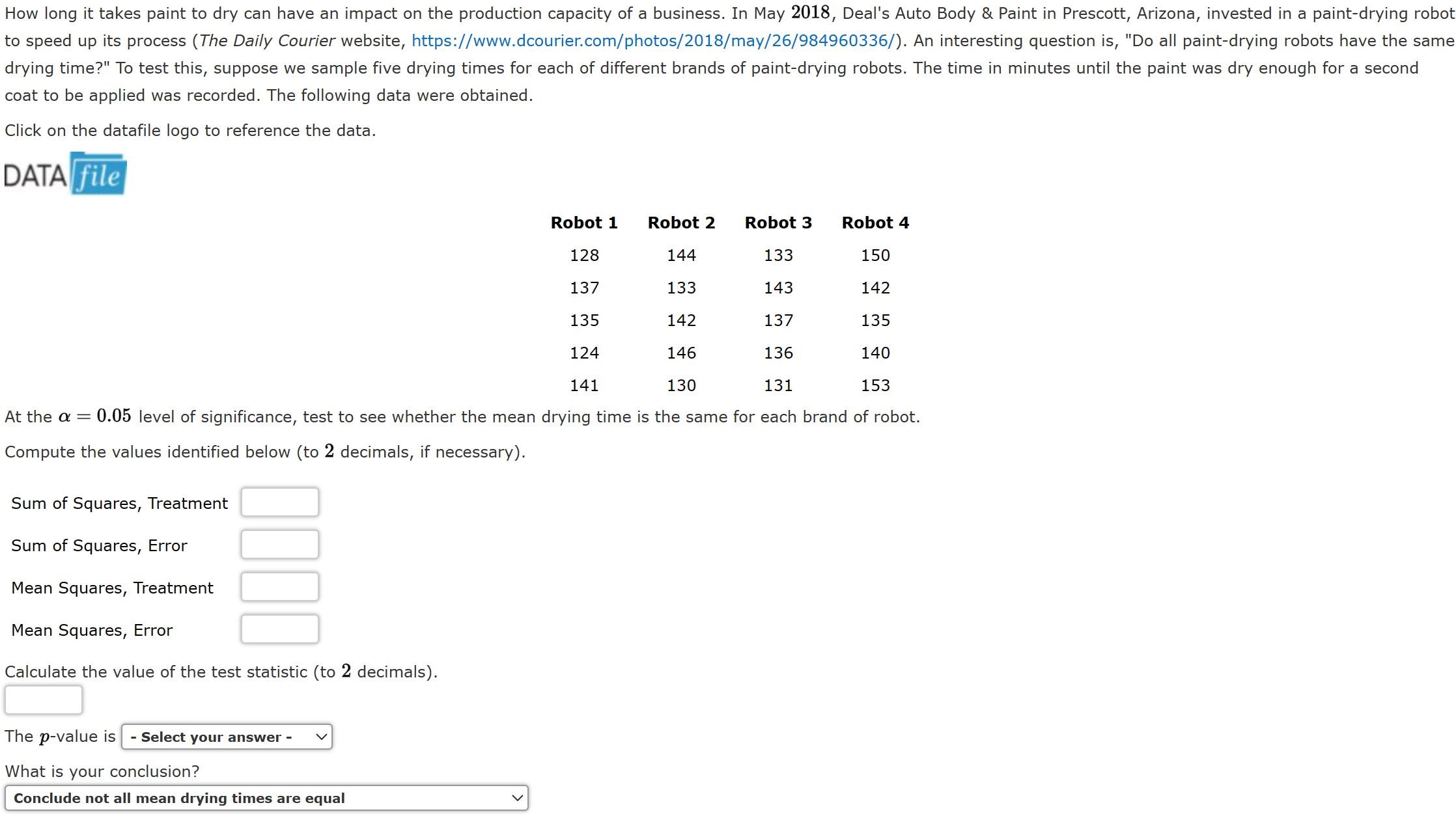 Solved coat to be applied was recorded. The following data | Chegg.com