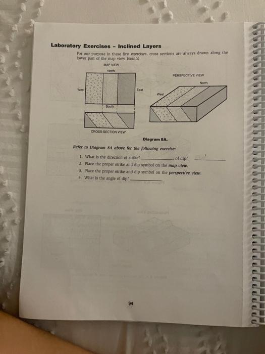Solved Laboratory Exercises - Inclined Layers For our | Chegg.com