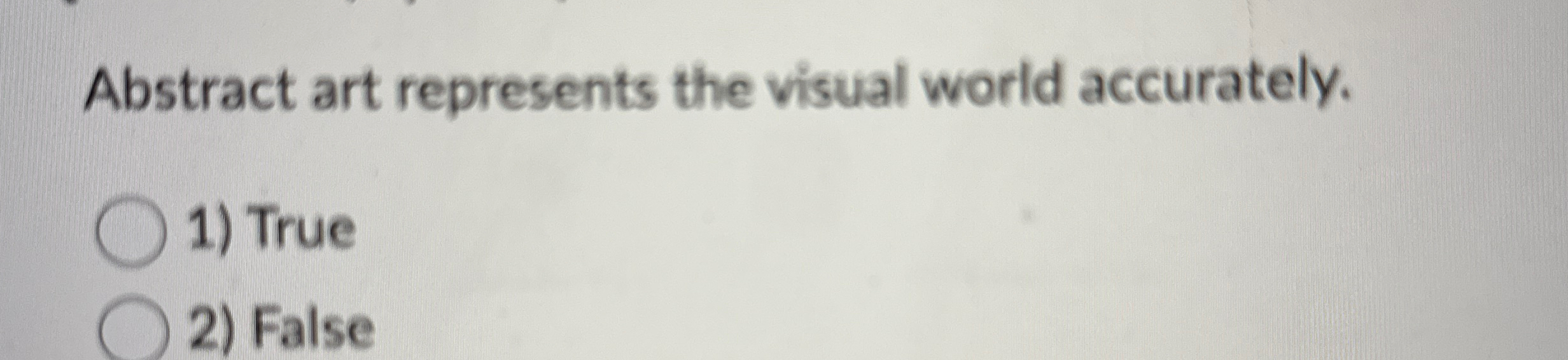 Solved Abstract art represents the visual world | Chegg.com