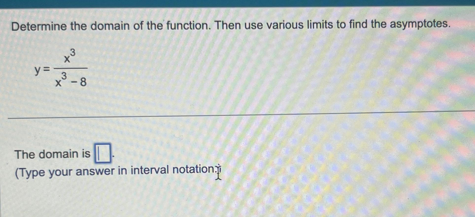 Solved Determine the domain of the function. Then use | Chegg.com