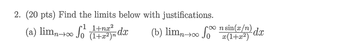 Solved (20 ﻿pts) ﻿Find the limits below with | Chegg.com