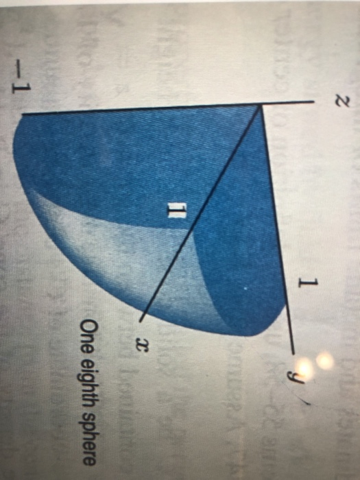 Solved 1 1 I One eighth sphere -1 | Chegg.com