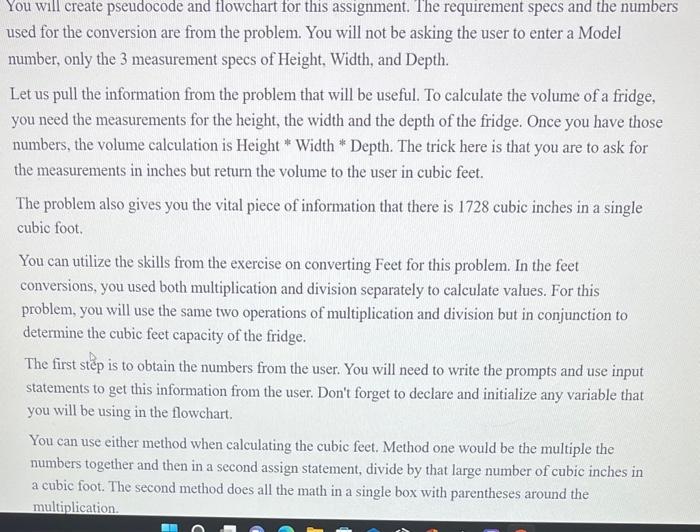 Solved You will create pseudocode and flowchart for this | Chegg.com Solved You will create pseudocode and flowchart for this | Chegg.com