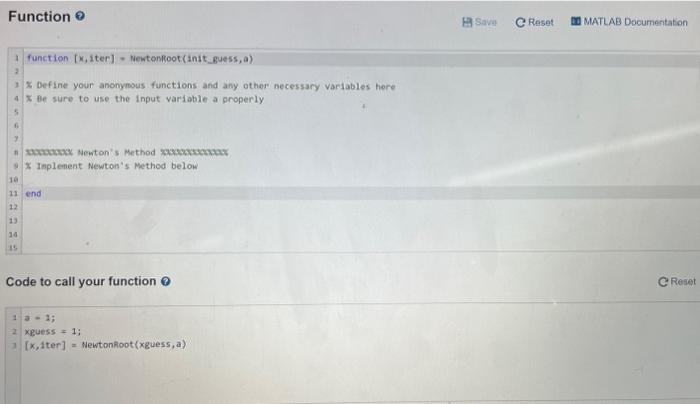 Solved Applying Newton's Method for Locating Roots In this | Chegg.com