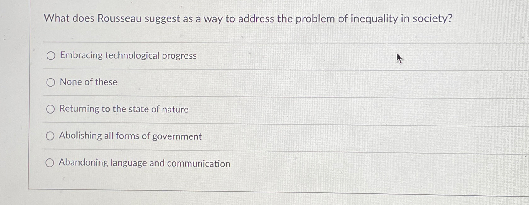 Solved What does Rousseau suggest as a way to address the | Chegg.com