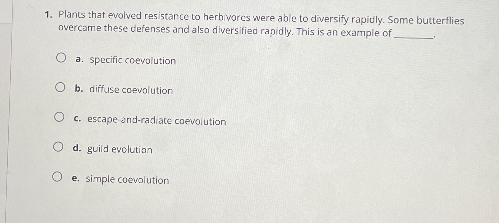 Solved Plants that evolved resistance to herbivores were | Chegg.com