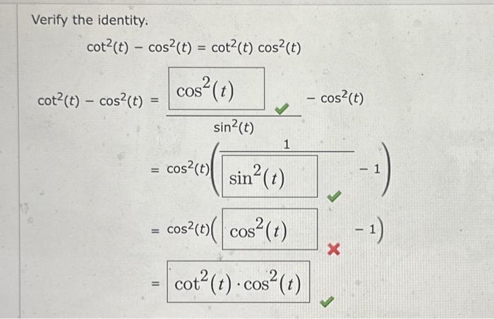 Solved Verify the identity. | Chegg.com