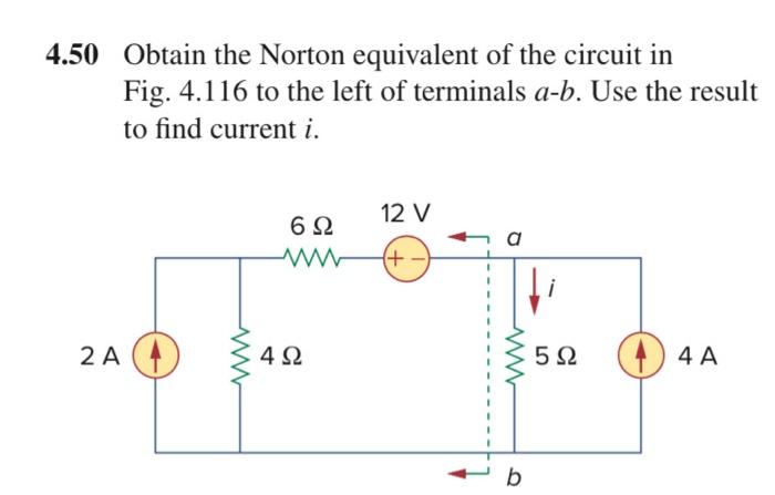 Solved 4.50 Obtain the Norton equivalent of the circuit in | Chegg.com