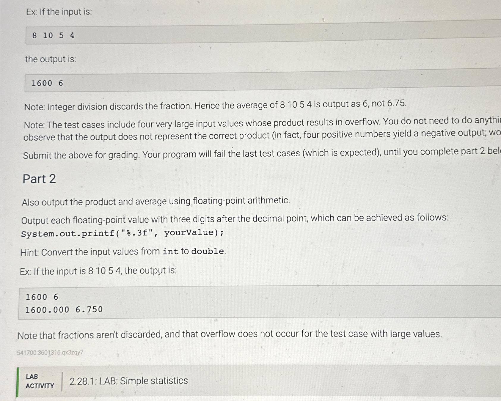 Solved Ex: If the input is:the output is:16006Note: Integer | Chegg.com
