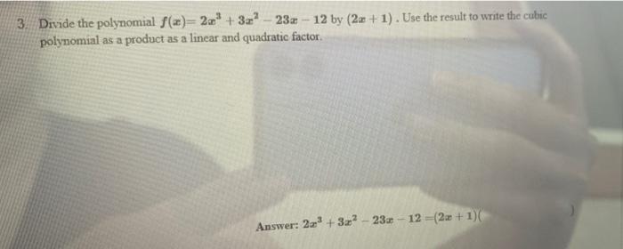 Solved Arithmetic with Polynomials and Rational Expression | Chegg.com