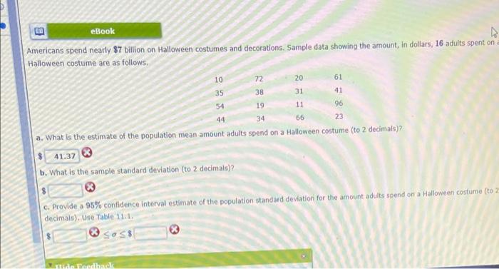 Solved Americans spend nearly $7 billion on Halloween | Chegg.com