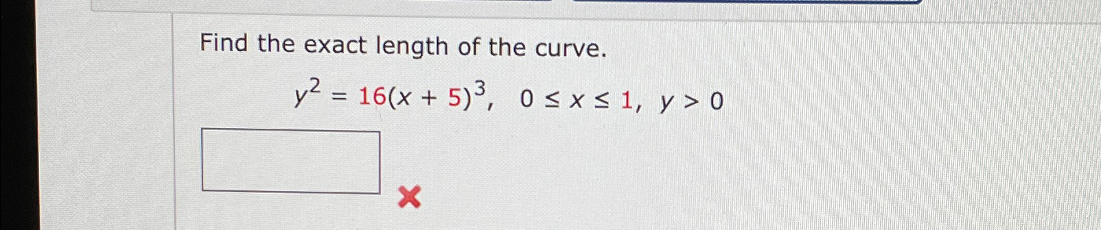 Solved Find the exact length of the | Chegg.com