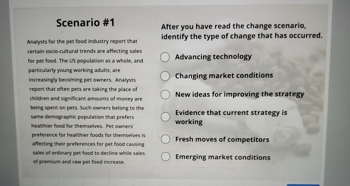 Solved Scenario #1 After you have read the change scenario, | Chegg.com
