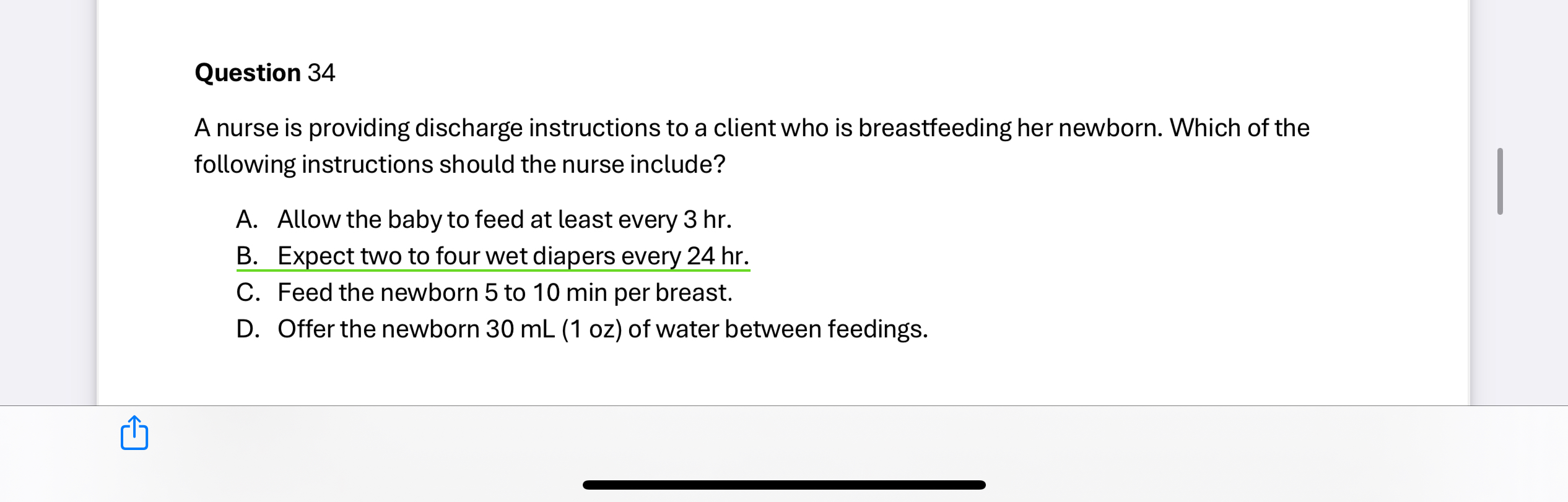 Solved Question 34A nurse is providing discharge | Chegg.com