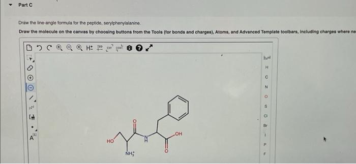 Solved Part C Draw the line-angle formula for the peptide, | Chegg.com
