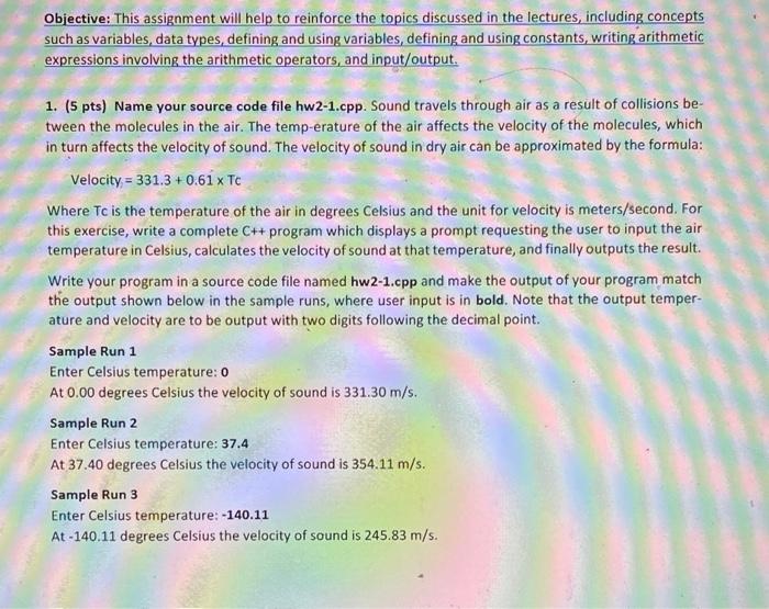 Solved Objective: This assignment will help to reinforce the | Chegg.com