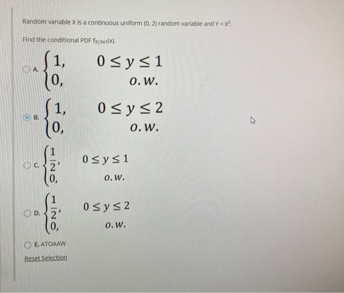 Solved Random Variable X Is A Continuous Uniform 0 2 6476